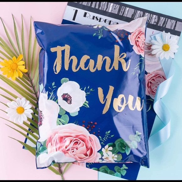 Gina’s Clothes | Office | 5 Poly Mailers Navy Blue Floral Print | Poshmark
